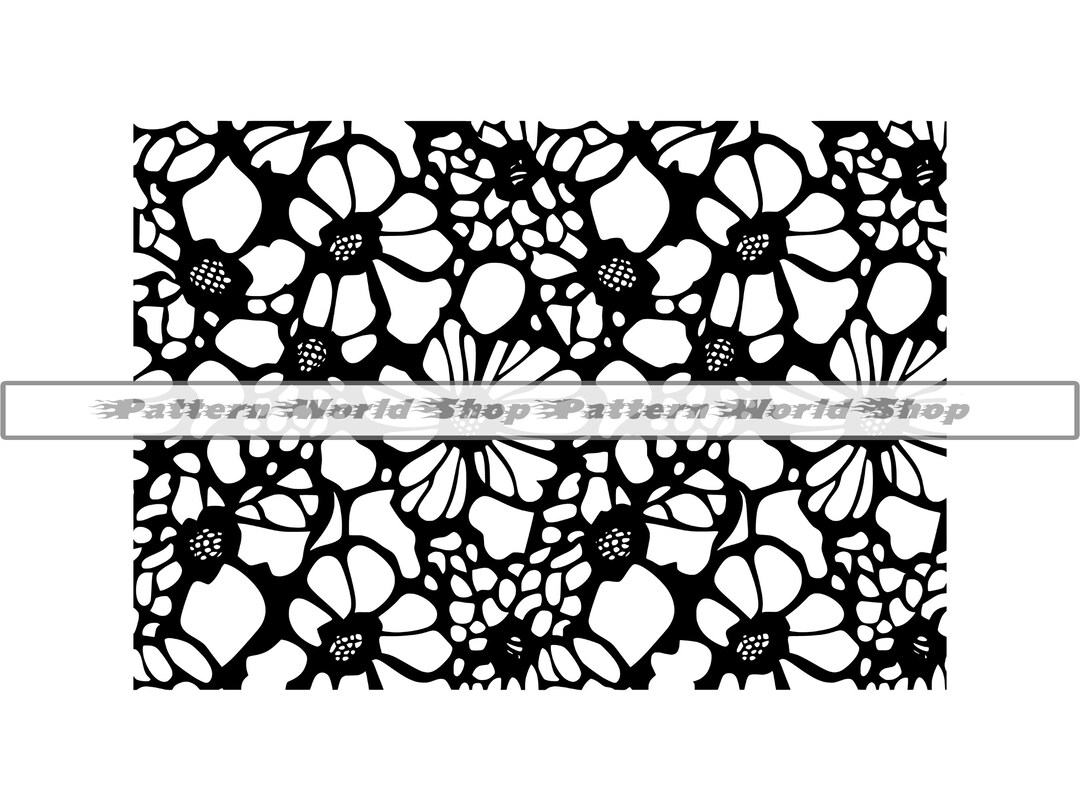 Lace Pattern #10 SVG, Lace Floral Pattern, Lace Western Pattern ...