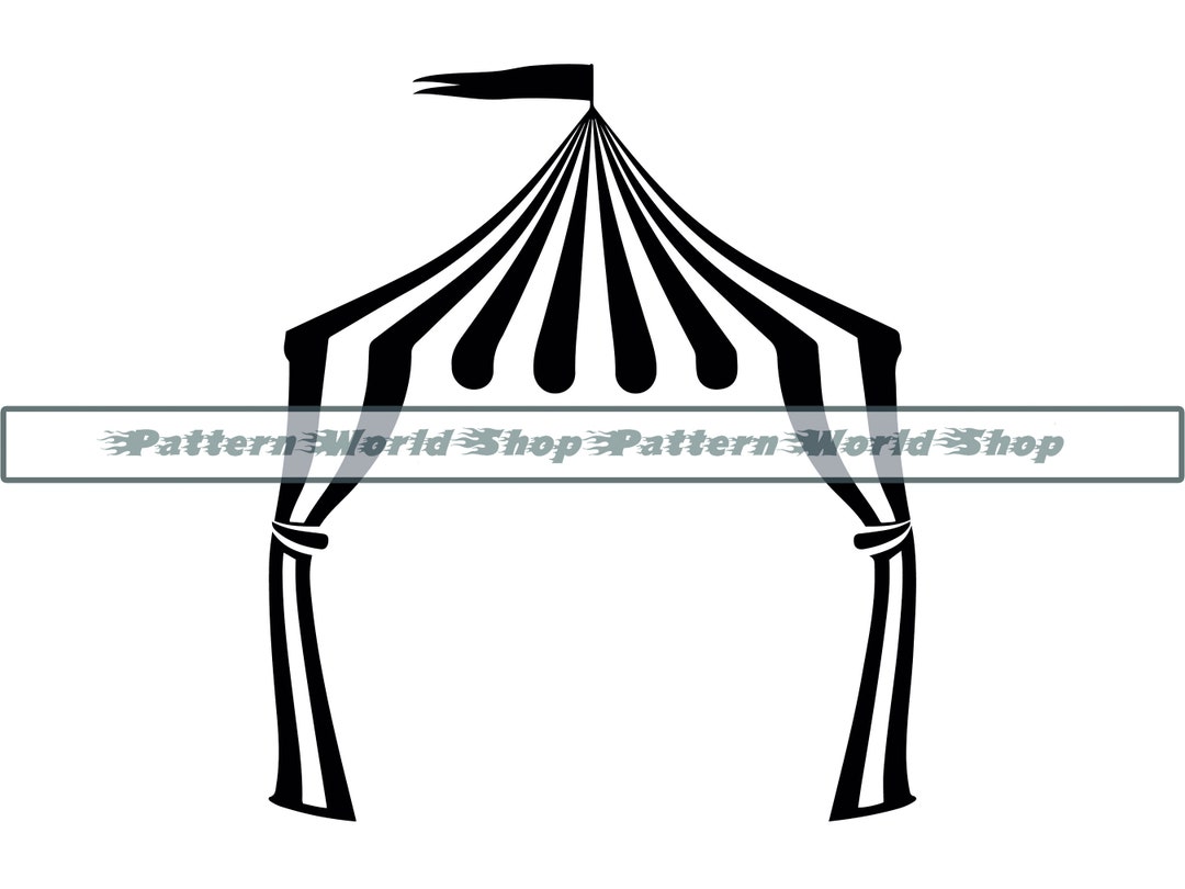 Circus Tent #2 SVG, Circus Svg, Circus Tent Clipart, Circus Tent Files ...