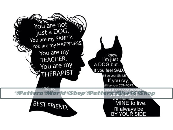 Dog Lover 4 SVG Woman and Dog SVG Doberman SVG Clipart - Etsy