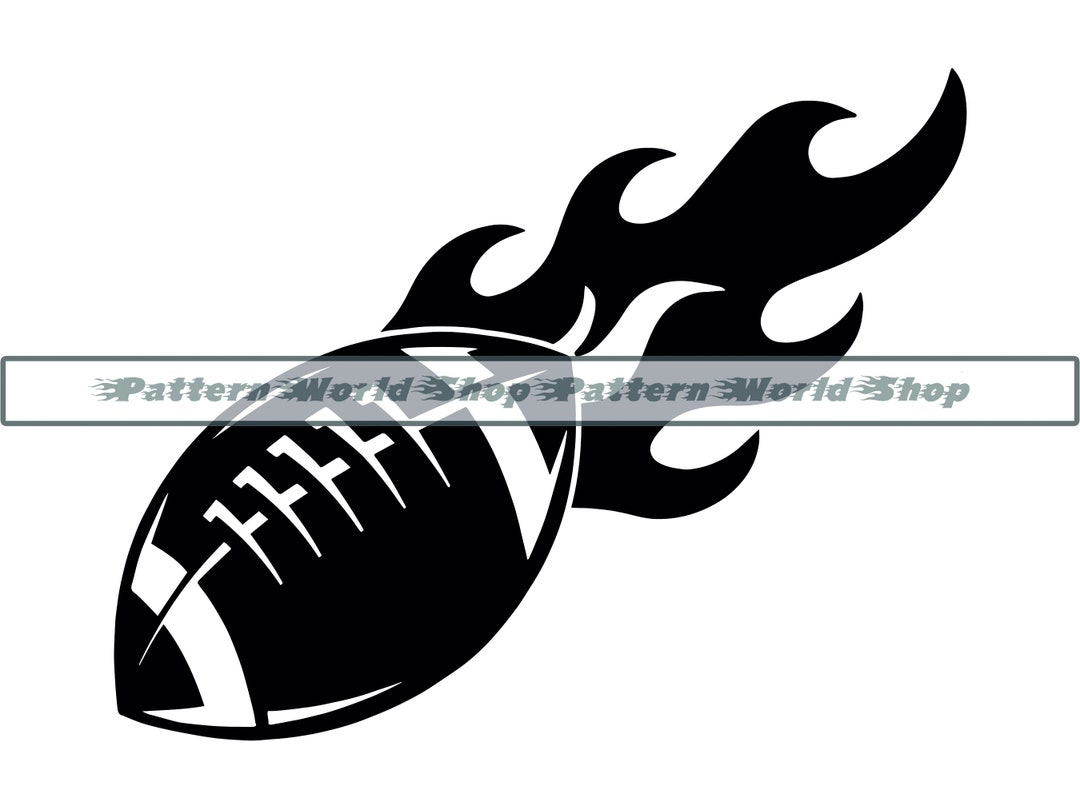 Flaming Football SVG, Football SVG, Football Clipart, Football Files ...