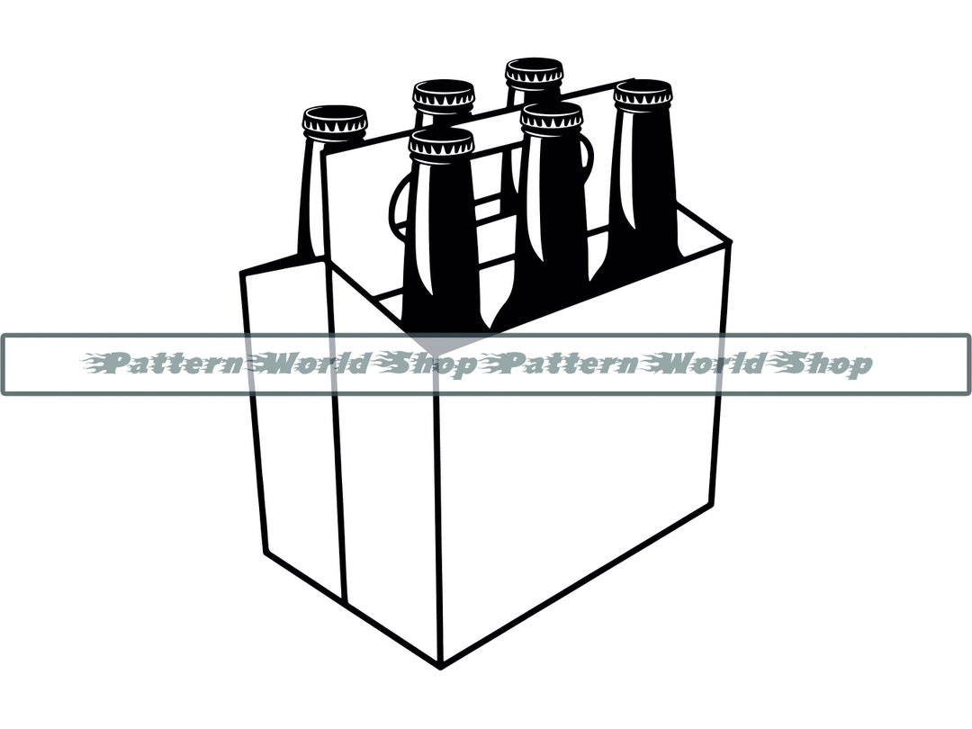 Six Pack of Beer SVG, Beer SVG, Beer Clipart, Beer Files for Cricut ...