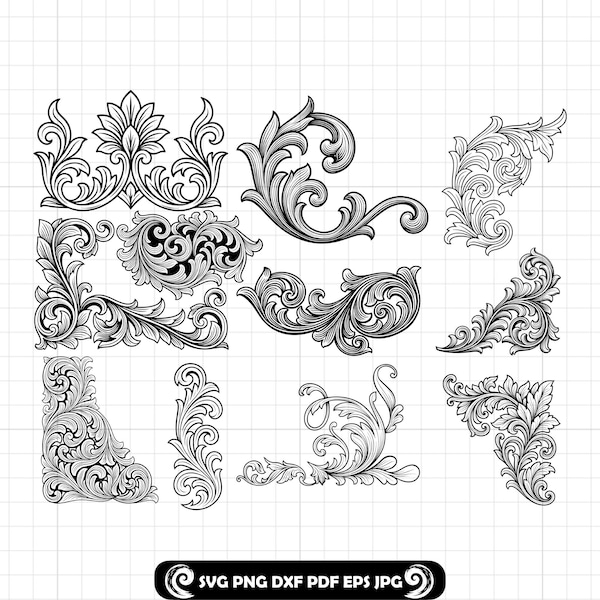 Scroll Engraving Patterns - Etsy