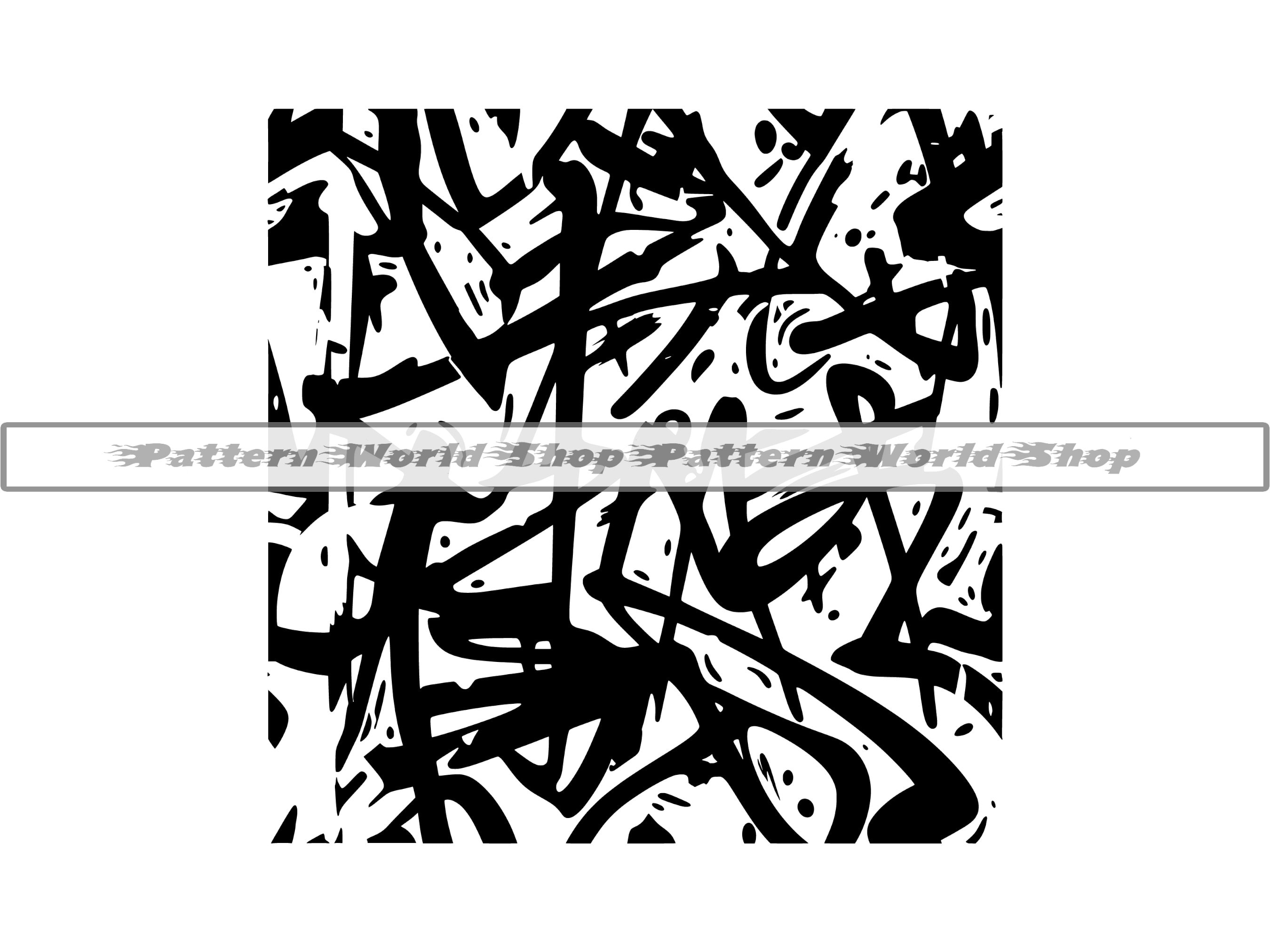 Graffiti Pattern #2 SVG, Graffiti SVG, Seamless Graffiti Pattern ...