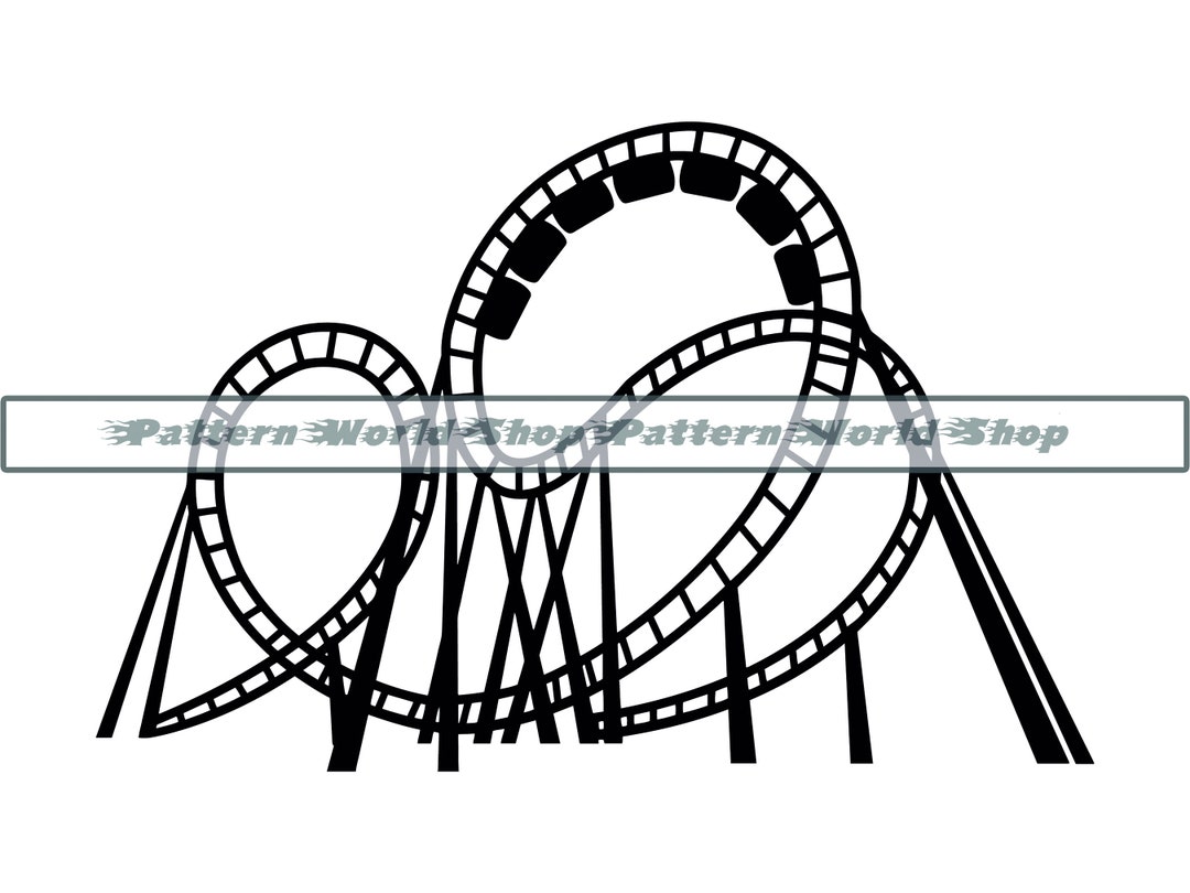 Roller Coaster #5 SVG, Roller Coaster PNG, Roller Coaster Clipart ...