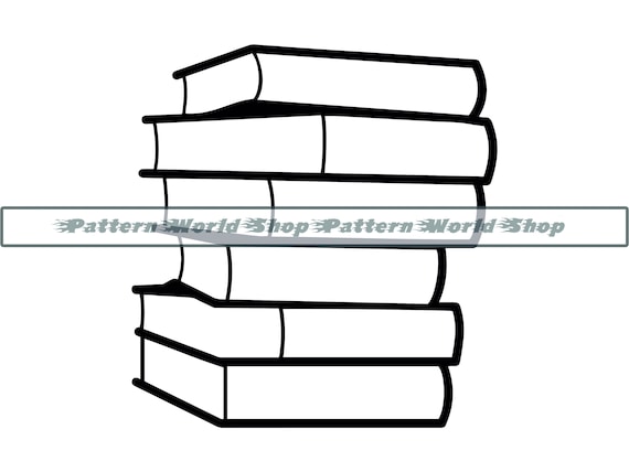 Stack Of Books Black And White Clipart Shelf Clipart Book Spine