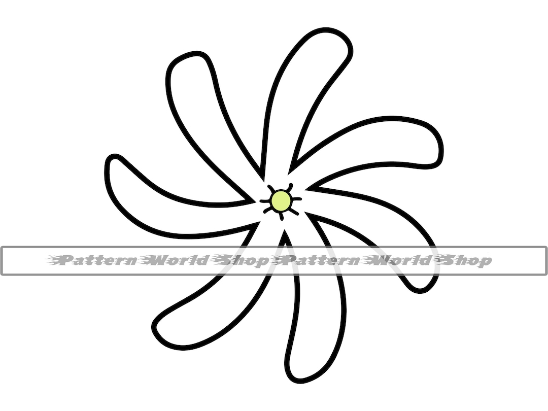 Tiare Flower #2 SVG, Foam Tiare Type B SVG, Flower SVG, Tiare Flower ...