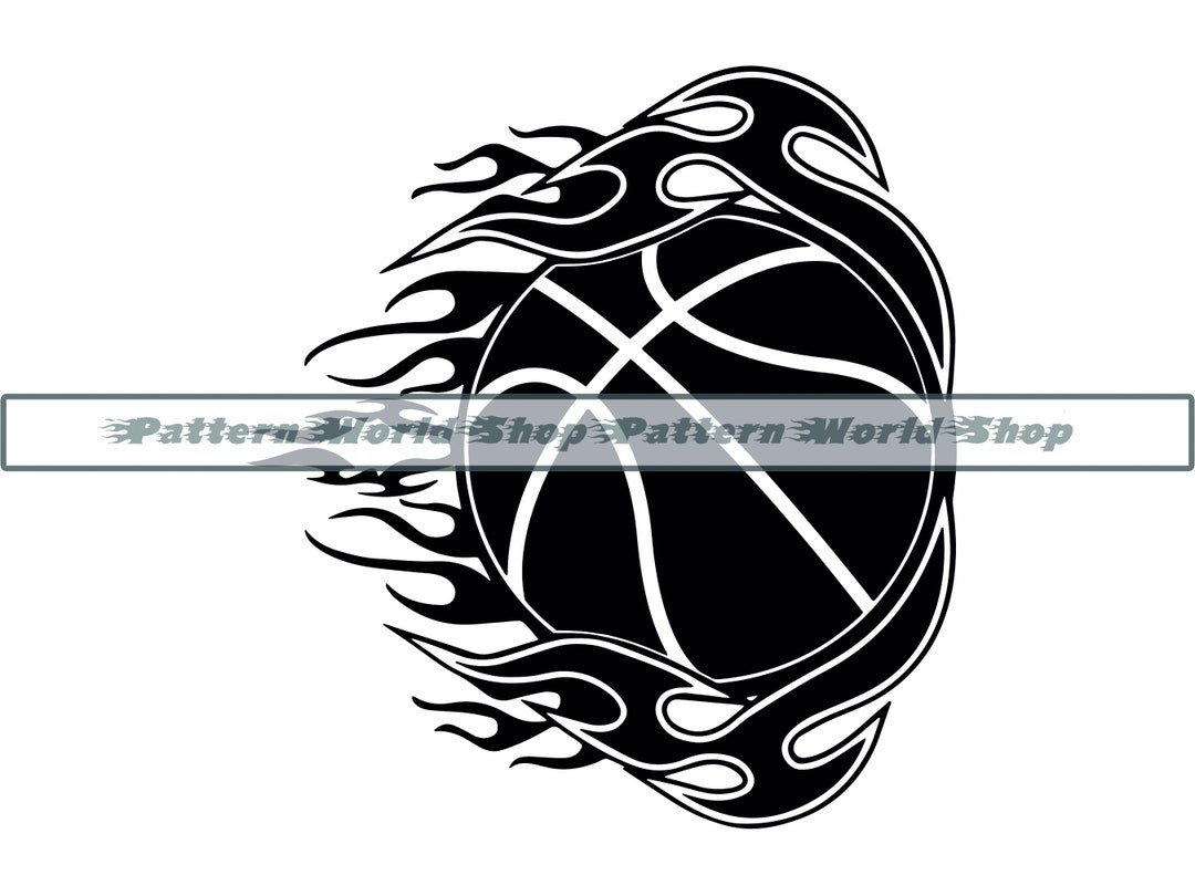 Flaming Basketball #2 SVG, Basketball SVG, Basketball Clipart ...