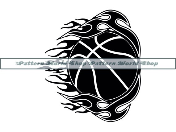 Flaming Basketball 2 SVG Basketball SVG Basketball Clipart - Etsy