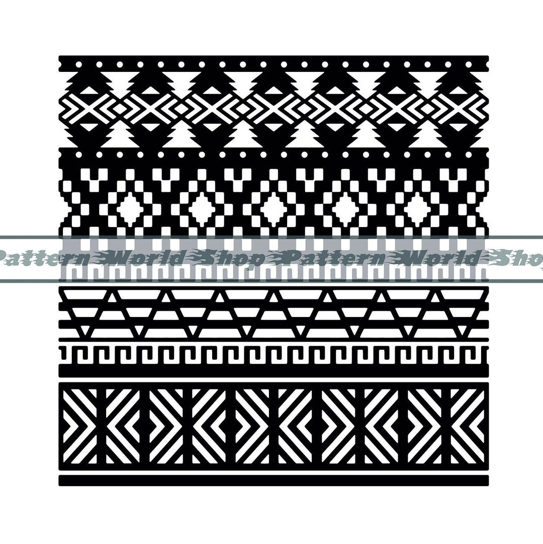 Aztec Pattern 3 SVG, Tribal Pattern SVG, Southwest Pattern SVG, Clipart ...