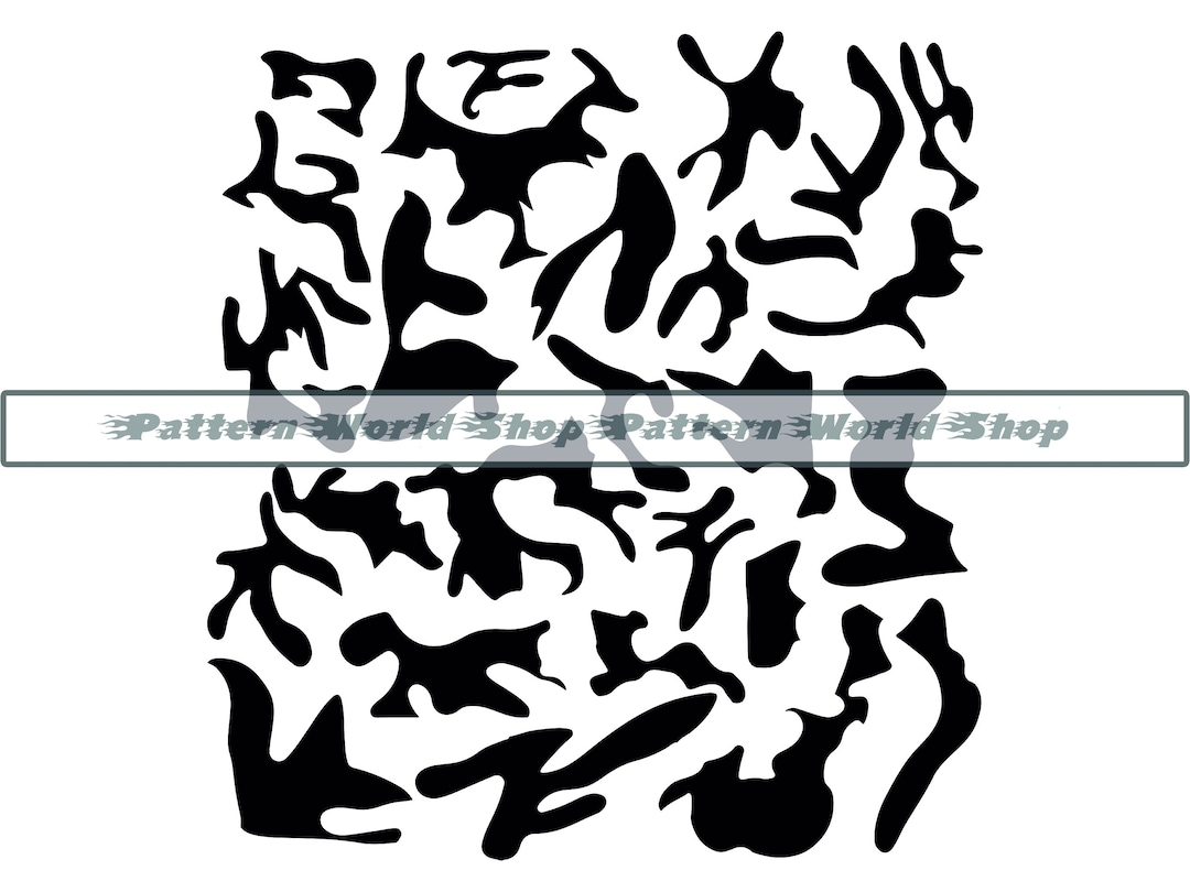 Woodland Camo Pattern SVG, Camo Pattern SVG, Camo Pattern Clipart, Camo ...