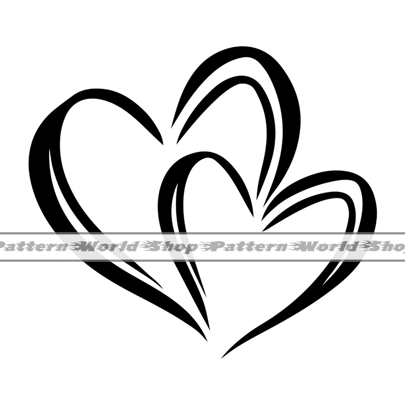 Two Hearts Svg - Etsy