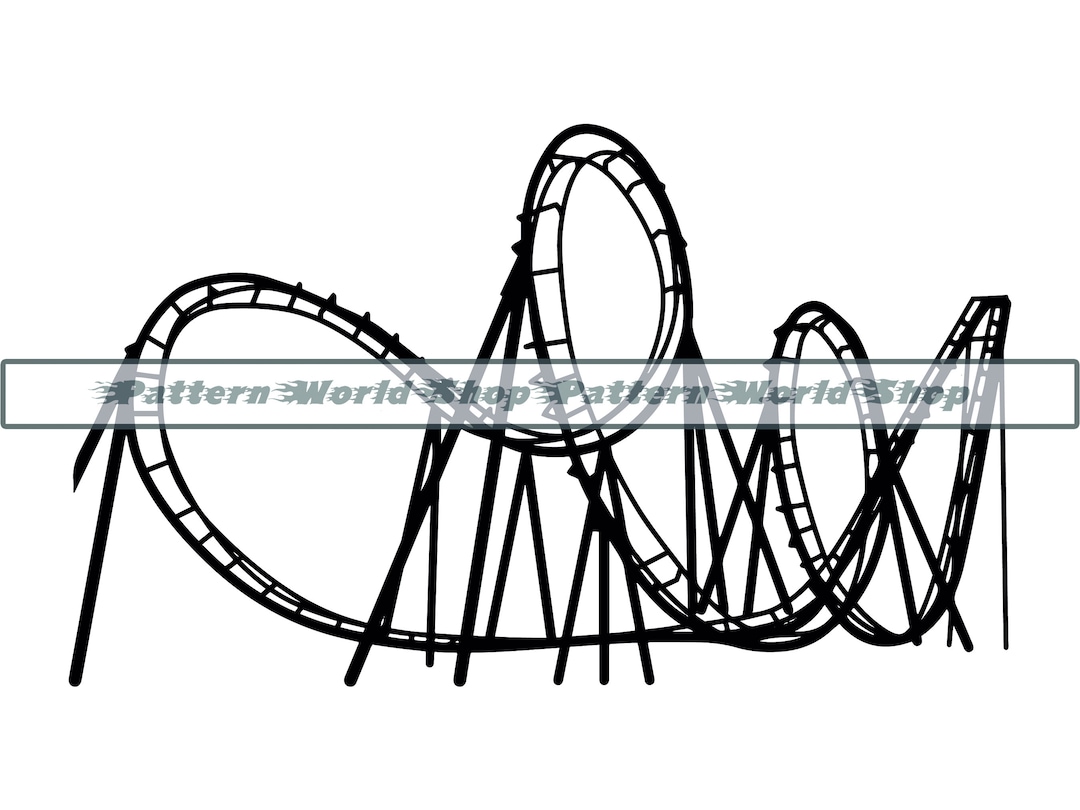 Roller Coaster #2 SVG, Roller Coaster PNG, Roller Coaster Clipart ...