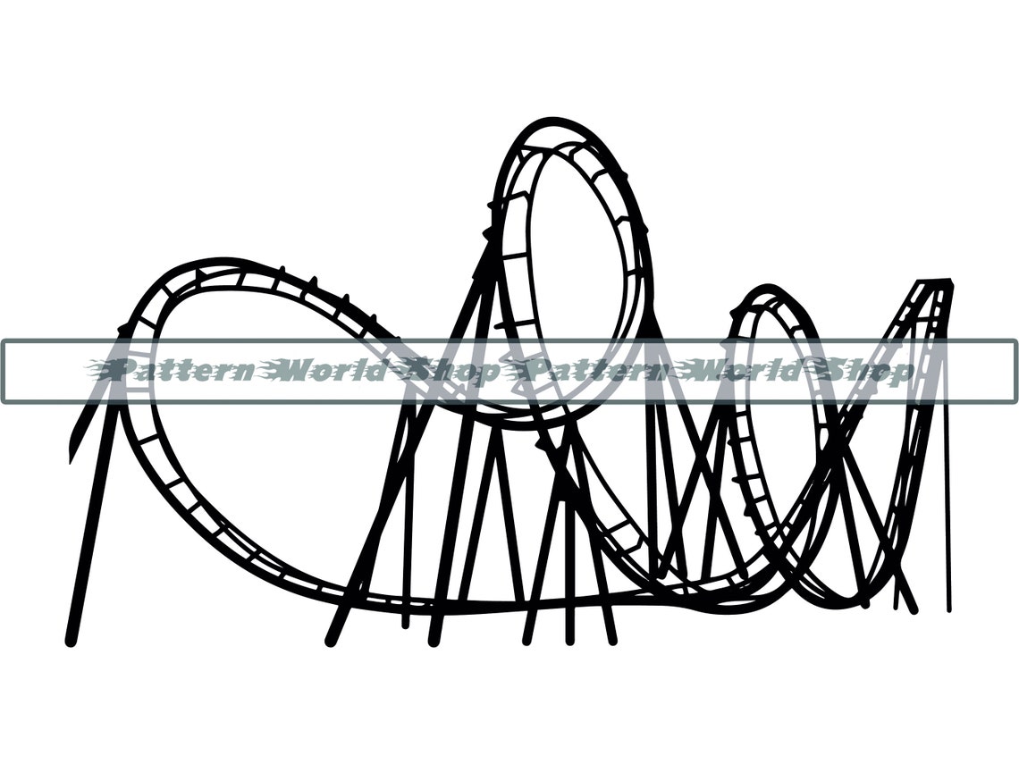 Roller Coaster 2 SVG Roller Coaster PNG Roller Coaster - Etsy