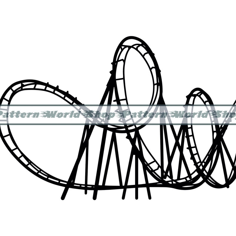Roller Coaster Vector Art - Etsy