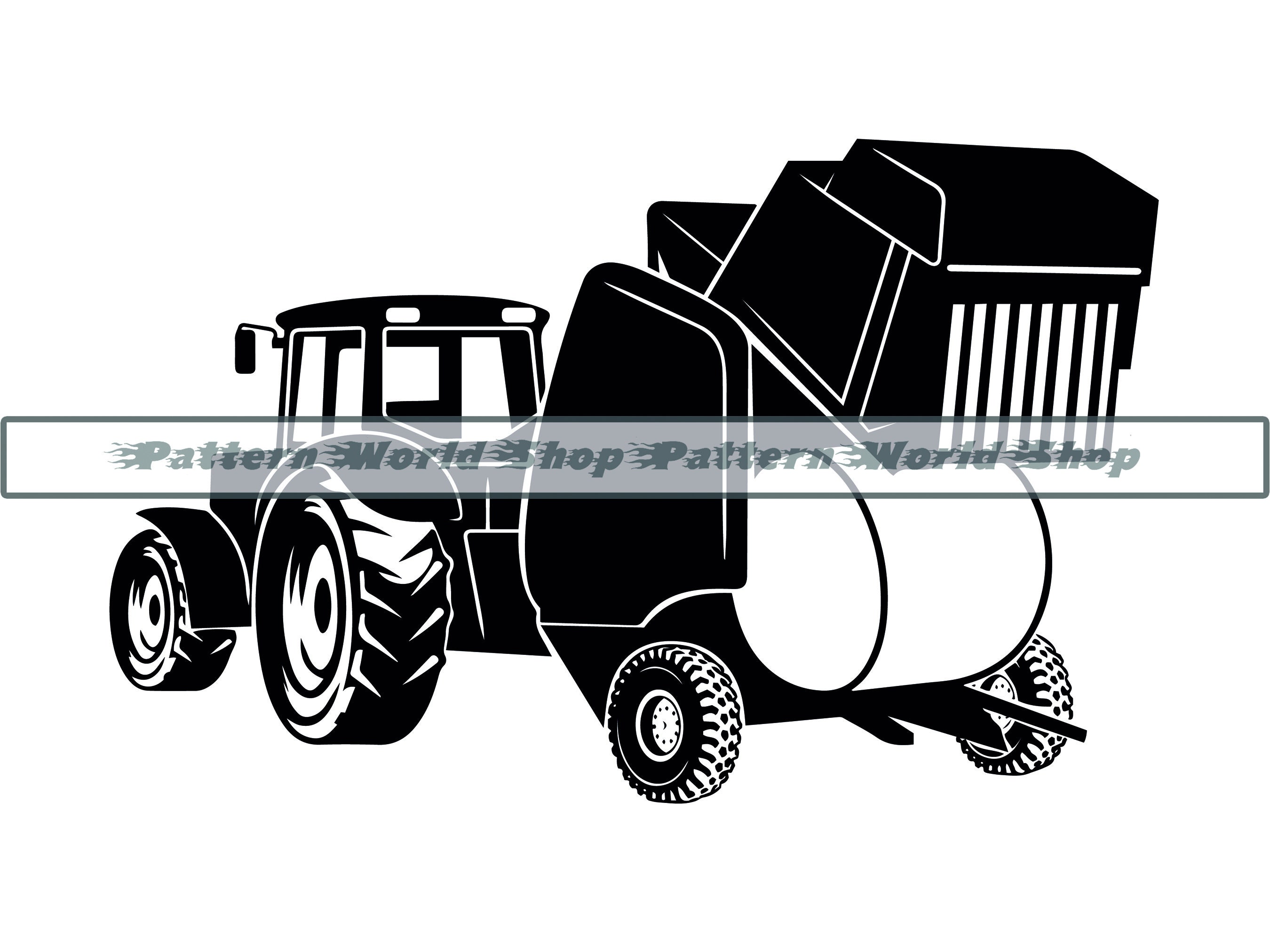 Farm Round Baler SVG Wheat Bale SVG Harvest Tractor Svg - Etsy Denmark