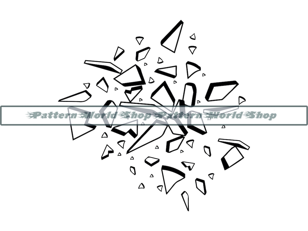 Shattered Glass Svg Broken Glass Svg Shattered Glass Clipart Shattered Glass Files For Cricut