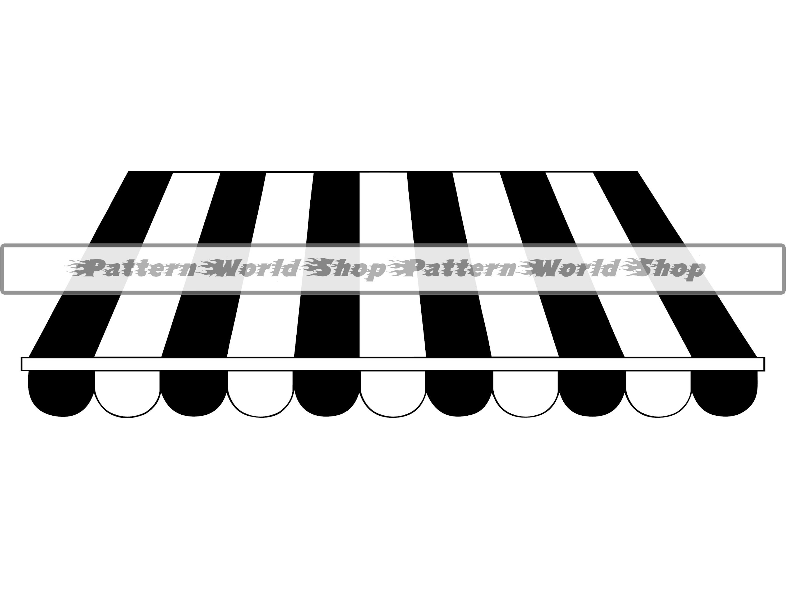 Striped Awnings SVG, Store Svg, Shop Svg, Awnings Clipart, Awnings ...