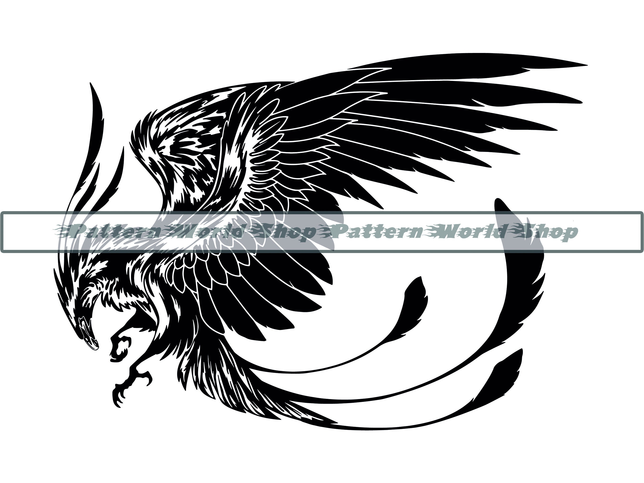 Phoenix SVG, Phoenix Tattoo SVG, Phoenix Clipart, Archivos de Phoenix ...