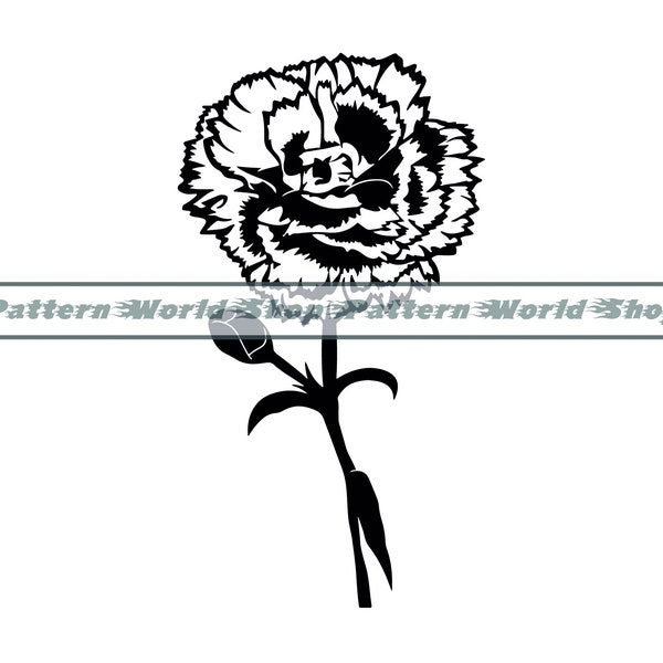 Carnation Bouquet Svg - Etsy