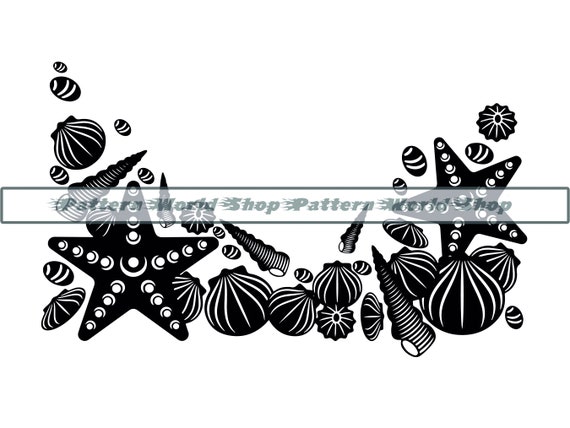 Nautical Ocean Sea Scene SVG Under the Sea SVG Seashells - Etsy
