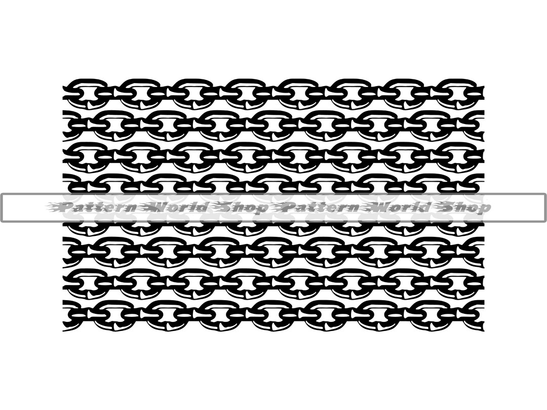 Chain Pattern #2 SVG PNG DXF, Chain Pattern Background, Chain Link ...