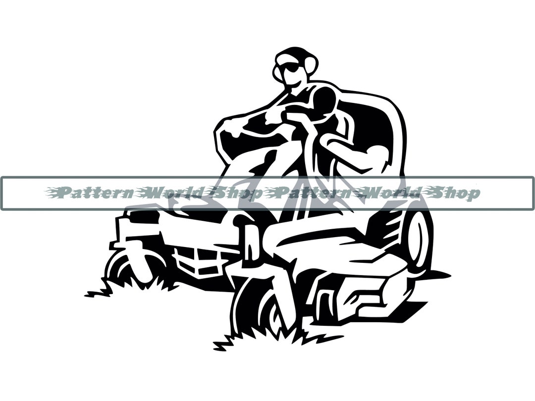 Zero Turn Lawn Mower SVG, Lawn Mower SVG, Landscaping Svg, Lawn Mower ...