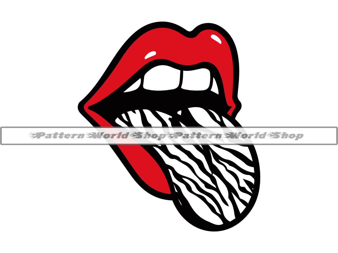 Zebra Lips SVG, Zebra Tongue SVG, Zebra Print Svg, Zebra Tongue Clipart ...