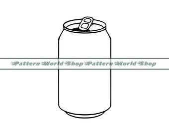 Aluminum Can Outline SVG Files For Cricut Beer Can Outline #2 SVG Soda ...