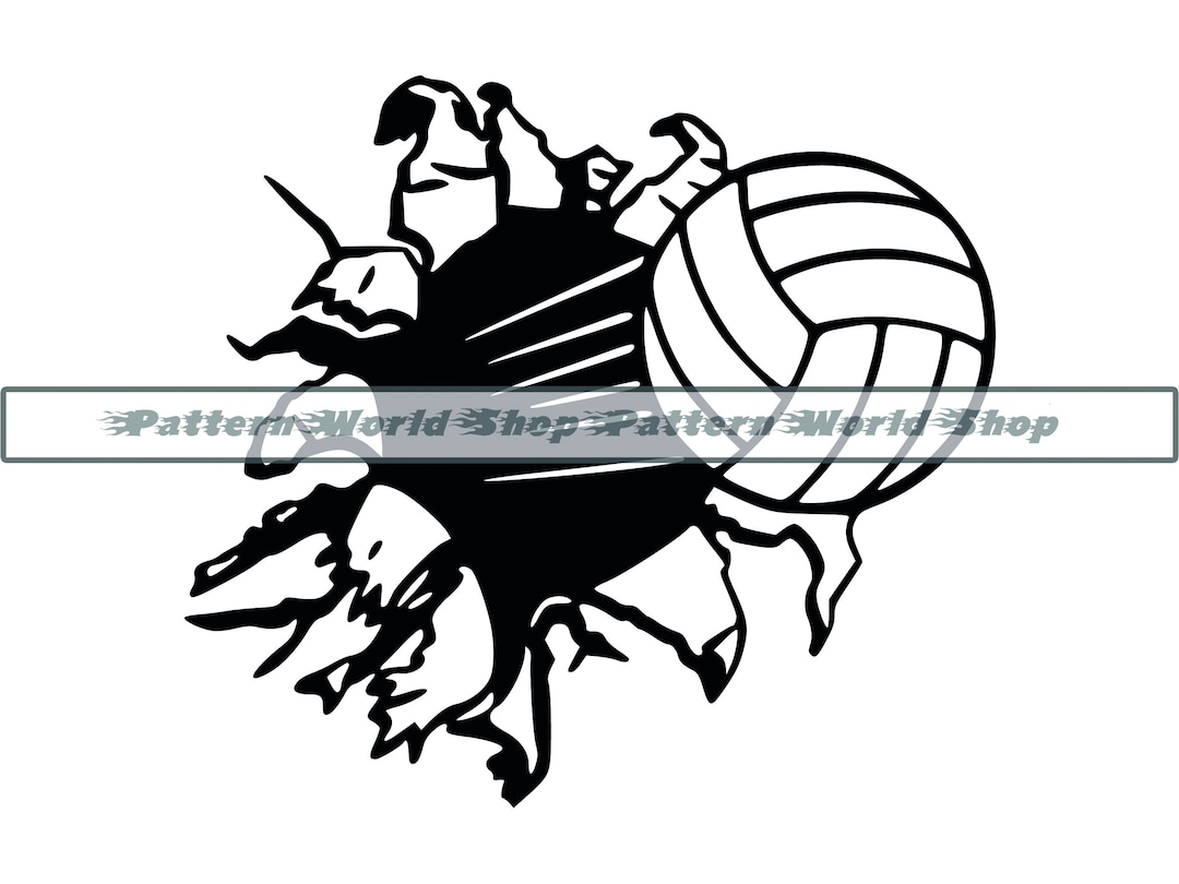Smashing Volleyball SVG, Volleyball SVG, Volleyball Clipart, Volleyball ...