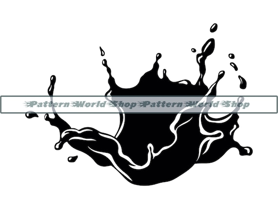 Water Splash Vector Black And White