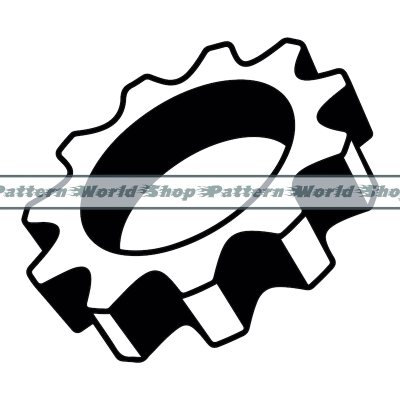 Gear Silhouette Png - Etsy