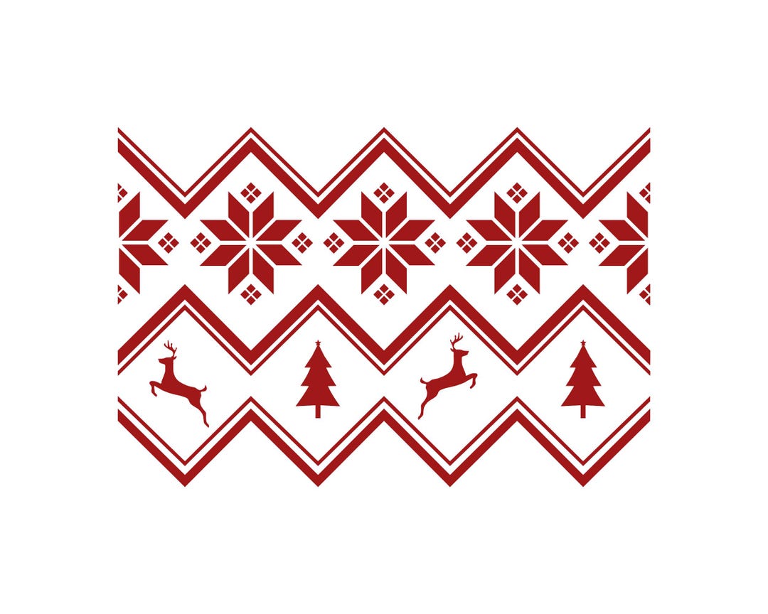 Winter Pattern #3 SVG, Nordic Pattern SVG, Christmas Pattern SVG ...