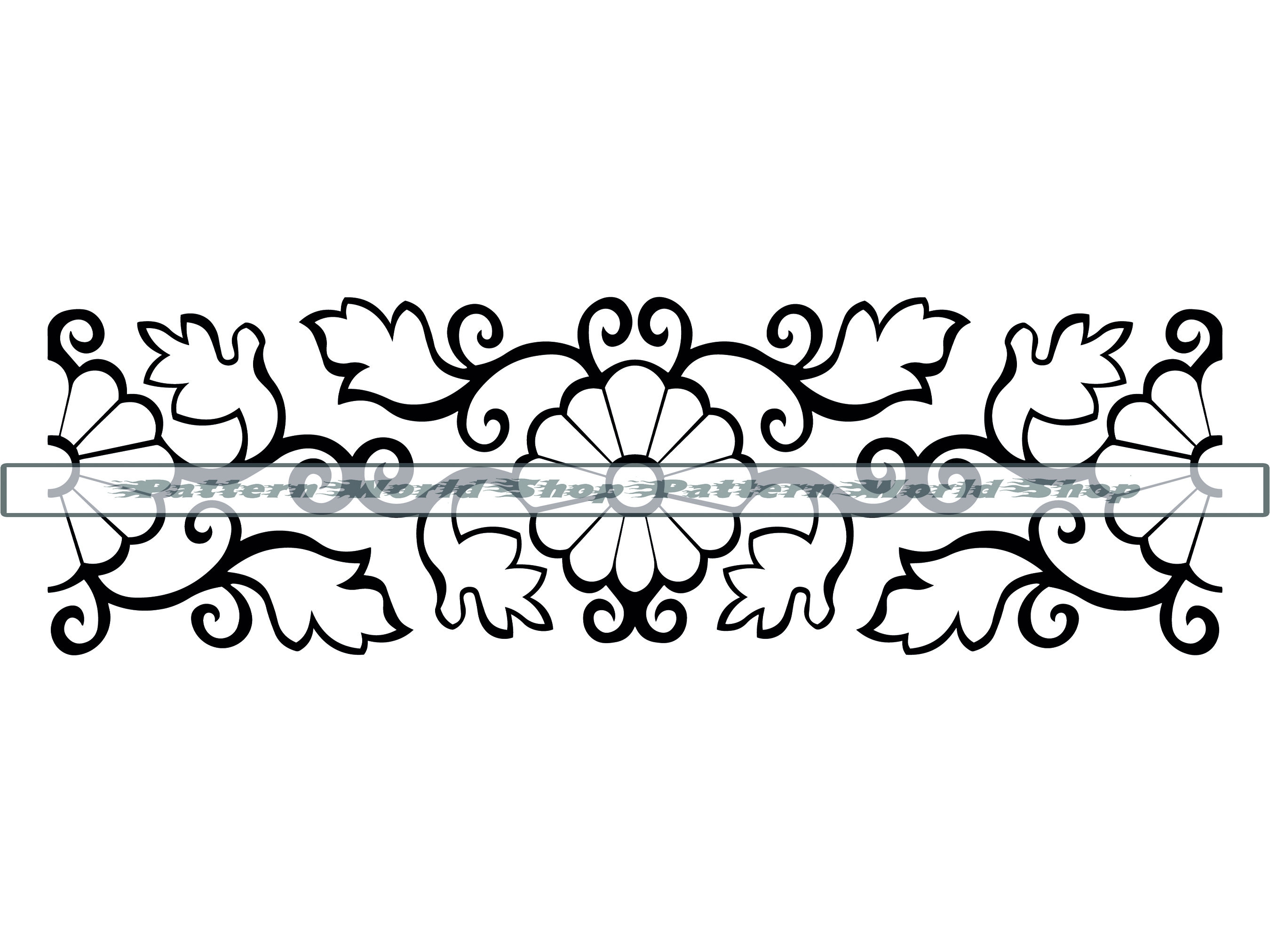 Tooled Leather 164 SVG Damask Border Western Tooled - Etsy