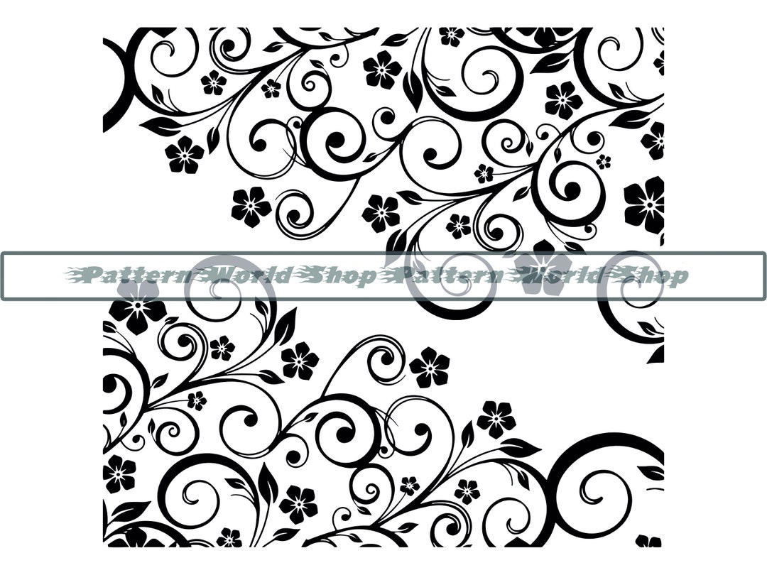 Tooled Leather #150 SVG, Western Tooled Leather, Floral Pattern, Seamless Pattern, Swirls ...