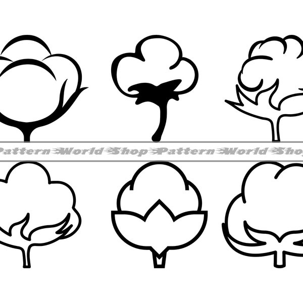 Cotton Boll Svg - Etsy