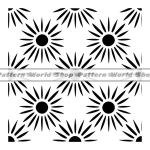 Sun Seamless Pattern #2 SVG PNG DXF, Sunshine Clipart, Sun Background ...