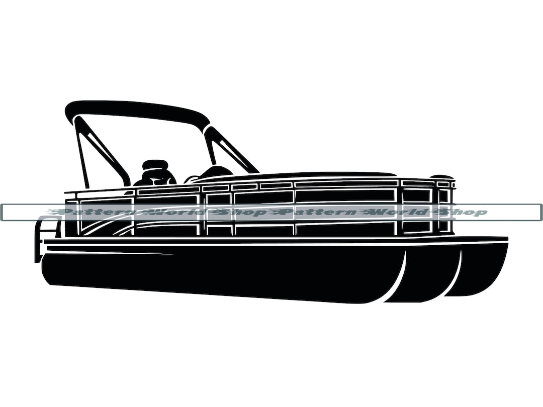 Pontoon Boat #2 SVG, Pontoon Boat Clipart, Pontoon Boat Files for ...