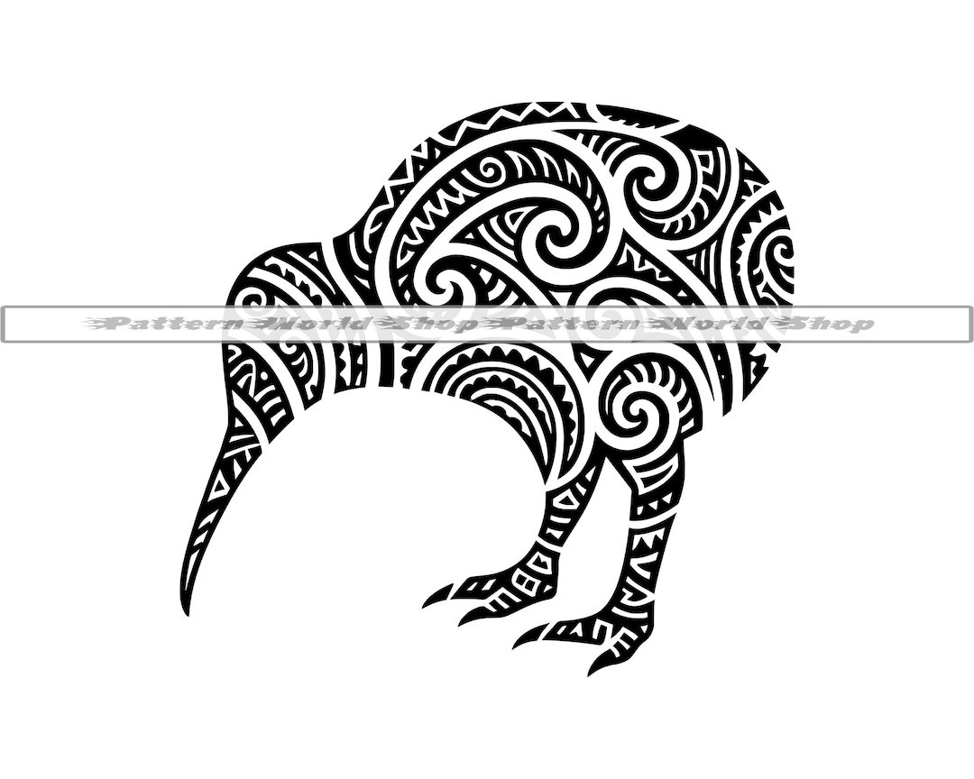 Aotearoa Maori Polynesian Kiwi SVG PNG, New Zealand Kiwi, Clipart ...