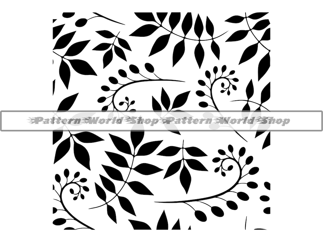 Patrón de hojas n. 4 SVG, patrón de hojas SVG, hojas Svg, patrón de ...