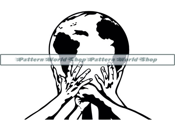 Earth Day SVG Earth in Hands SVG Earth SVG Planet Svg - Etsy