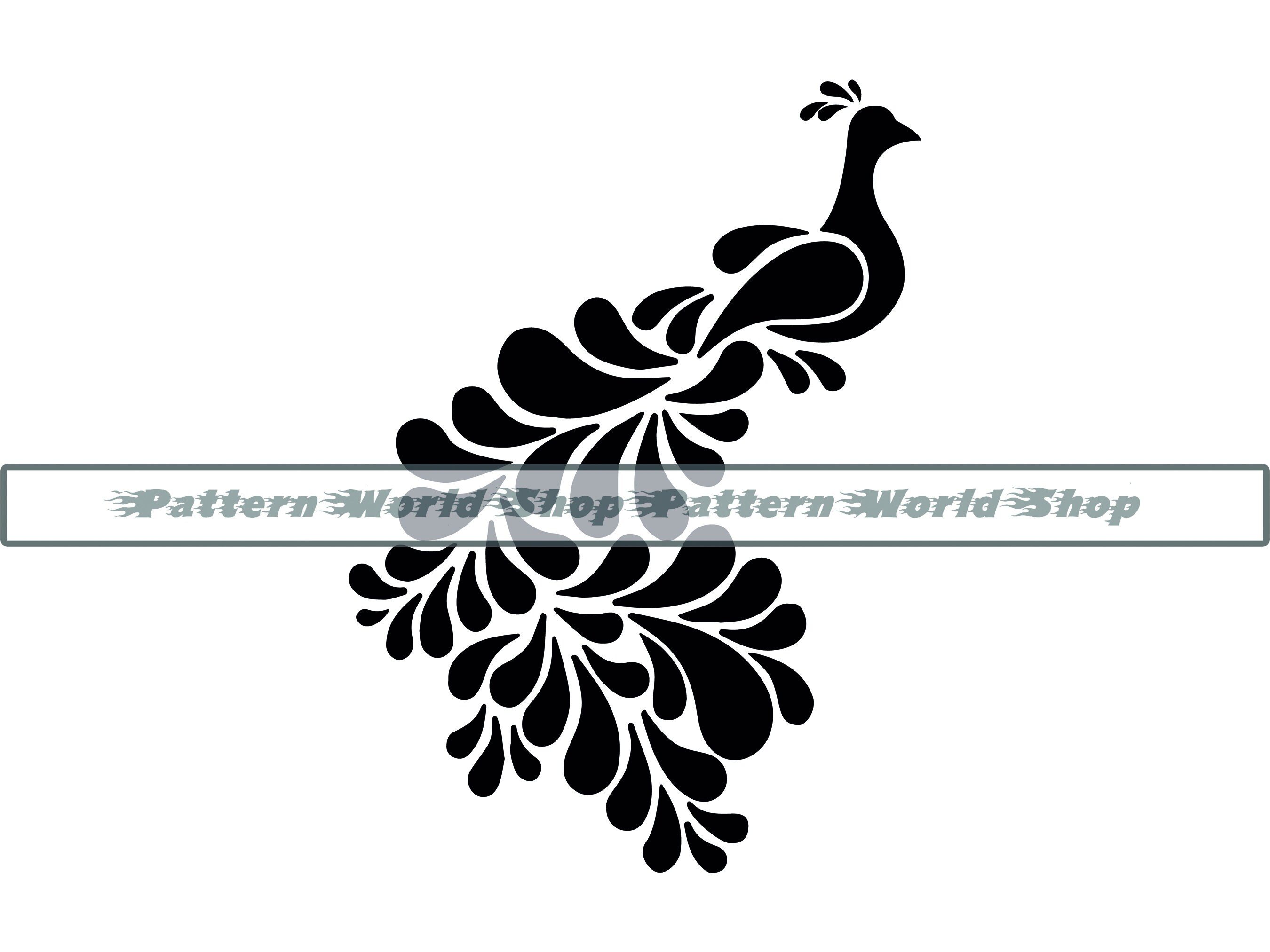 Peacock 2 SVG Stylized Peacock SVG Peacock Clipart Peacock - Etsy Hong Kong