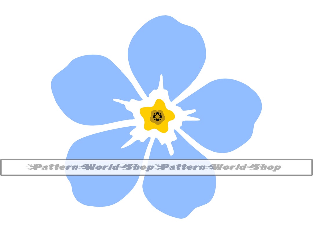 Forget Me Not Flower SVG PNG DXF, Myosotis Svg, Flower Svg, Clipart ...