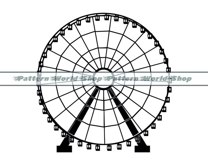 Molde rueda de la fortuna, archivos SVG, DXF, EPS, pdf, png, patron ...