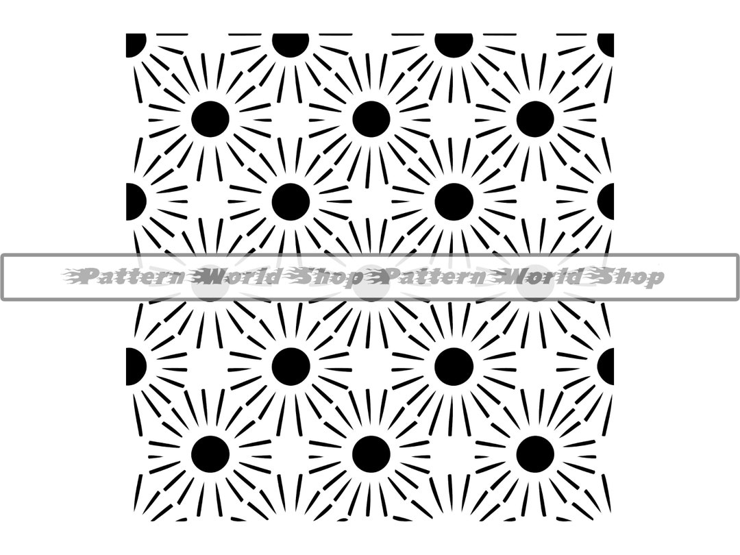 Sun Seamless Pattern SVG PNG DXF, Sunshine Clipart, Sun Background ...