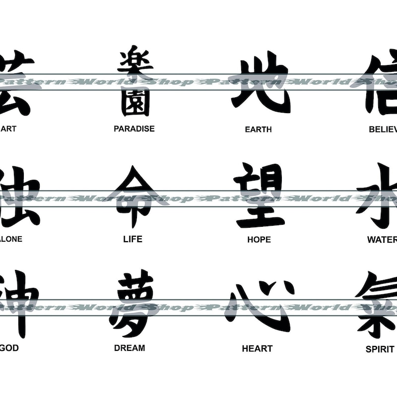 Japanese Kanji Svg - Etsy