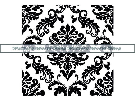 Damask Pattern 3 SVG Vintage Pattern SVG Damask SVG Damask - Etsy