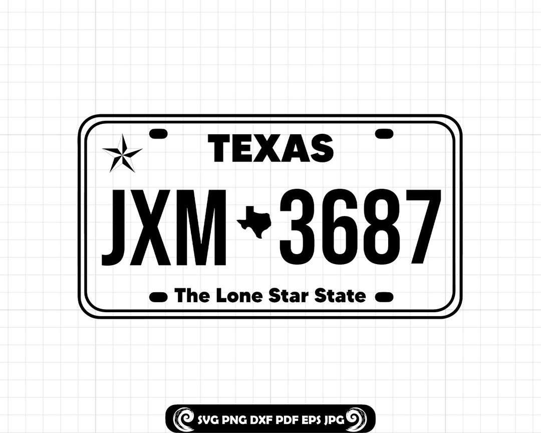 Texas License Plate SVG, Texas SVG, Car Plate SVG, Texas License Plate ...