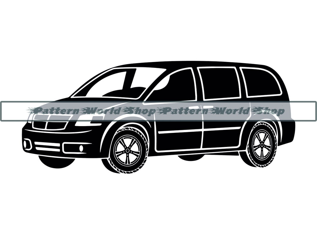 Minivan SVG, Family Car SVG, Minivan Clipart, Minivan Files for Cricut ...