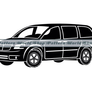 Minivan SVG, Family Car SVG, Minivan Clipart, Minivan Files for Cricut ...