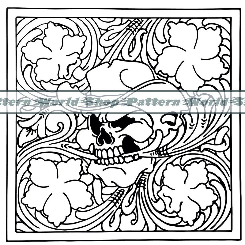 Skull Belt Pattern - Etsy